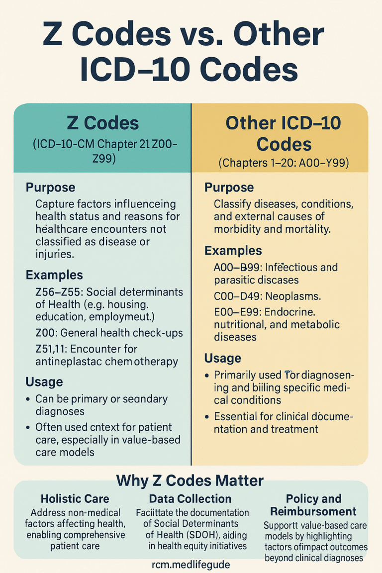 Z Codes vs. ICD-10: Understanding Key Differences