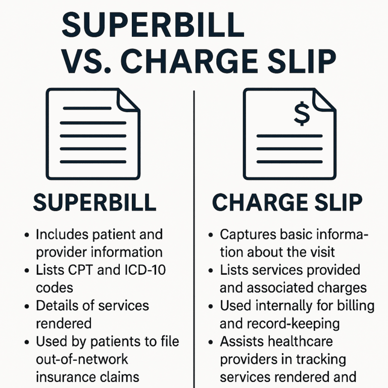 Superbill vs. Charge Slip: Key Differences Explained